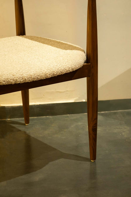 Buy Andaman Tropical Teak Wood And Upholstery Fabric Dining Chair ...