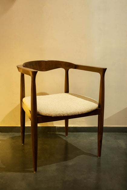 Buy Andaman Tropical Teak Wood And Upholstery Fabric Dining Chair ...