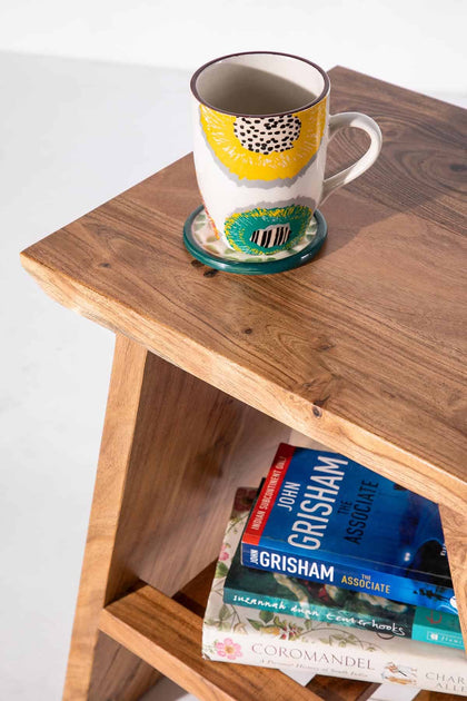 Buy A Shape Primitive Acacia Wood Bedside Table Online – Freedom Tree