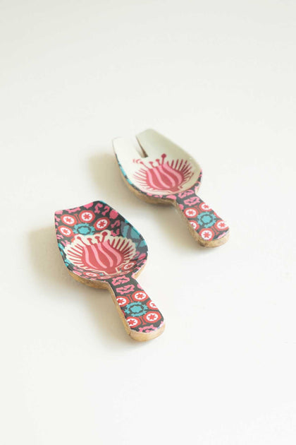 Buy Aphim Enameled Green Wood And Enamel Serving Spoon Online – Freedom ...