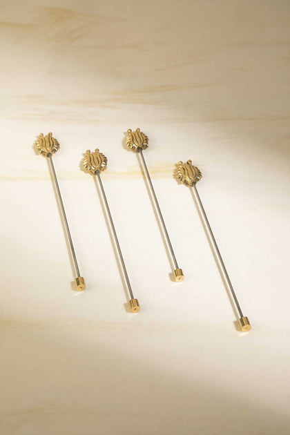 Buy Aphim Pod Metallic Brass And Steel Stirrer Set Online – Freedom Tree