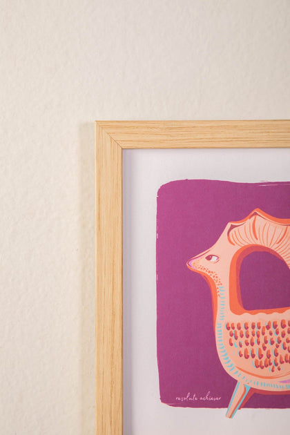 Burgundy Wall Art in Framed Paper | Zodiac | Freedom Tree