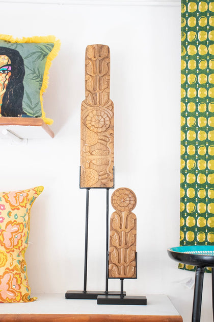 Buy Chyur Handcarved Neutral Teak Wood Floor Sculpture Online – Freedom ...