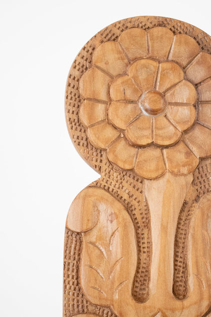 Buy Chyur Handcarved Neutral Teak Wood Table Sculpture Online – Freedom ...