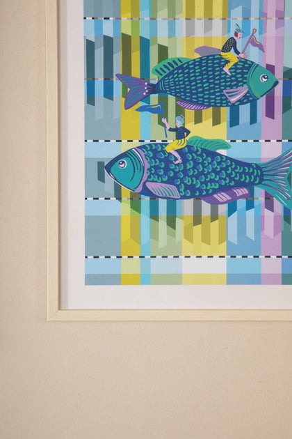 Teal Wall Art in Framed Paper | Kingdoms | Freedom Tree