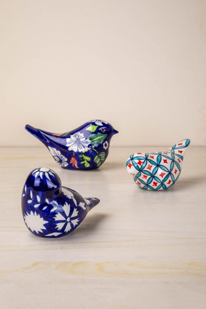 Buy Freedom Birdies Hand Painted Multi-Colored Ceramic Animal Figurine ...