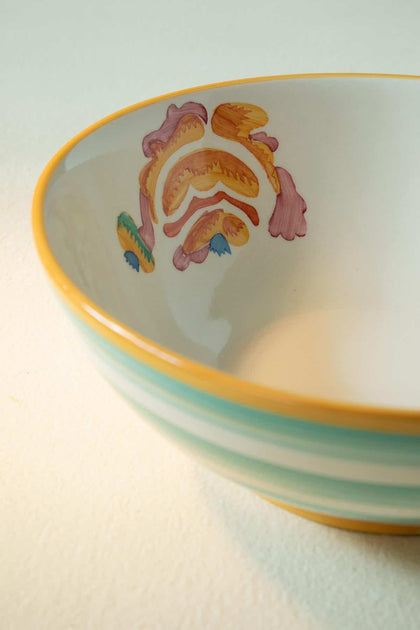 Buy Gypsy Rose Hand Painted Multi-Colored Ceramic Round Bowl Online ...