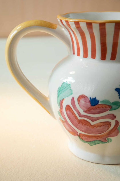 Buy Gypsy Rose Hand Painted Multi-Colored Ceramic Water Jug Online ...