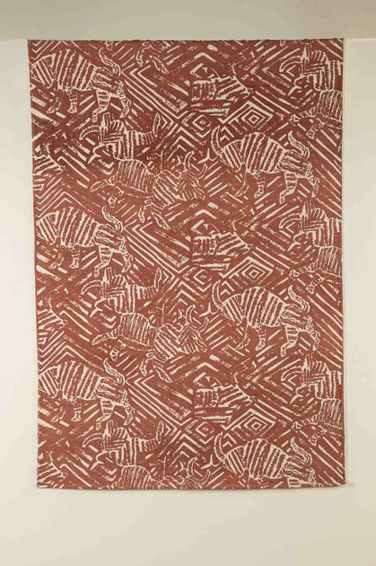 Buy Hidden Bull Pure Cotton Madder Red Printed Rug Online – Freedom Tree