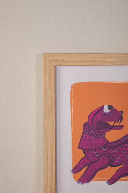 Orange Wall Art in Framed Paper | Zodiac | Freedom Tree
