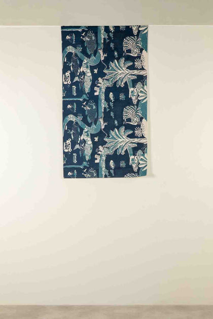 Buy Mindscape Pure Cotton City Blue Printed Rug Online – Freedom Tree