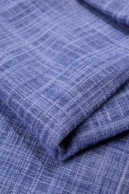 Buy Raffia Textured Woven Fabric Blue Woven Polyblend Woven Raffia ...