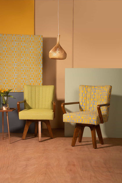 Buy Swivel Mid Century Teak Wood Study Chair Online – Freedom Tree