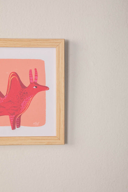 Brick Red Wall Art in Framed Paper | Zodiac | Freedom Tree