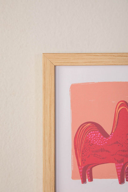 Brick Red Wall Art in Framed Paper | Zodiac | Freedom Tree