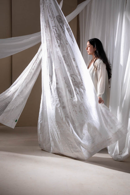 Buy Toddy Palm Pure Cotton Khadi Sheer Fabric And Curtains Online ...
