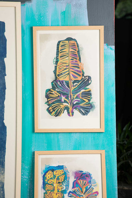 Buy Udanti Tree Woodcut Illustrated Multi-Colored Matt Finish Paper And ...