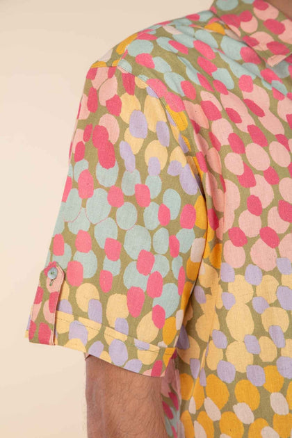 Buy Doozy Dots Cotton Flex Yellow Side Up Printed Shirt Online ...