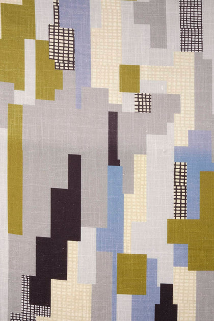 Buy Memory Code Cotton Slub Blue Upholstery Fabric Swatch Online ...